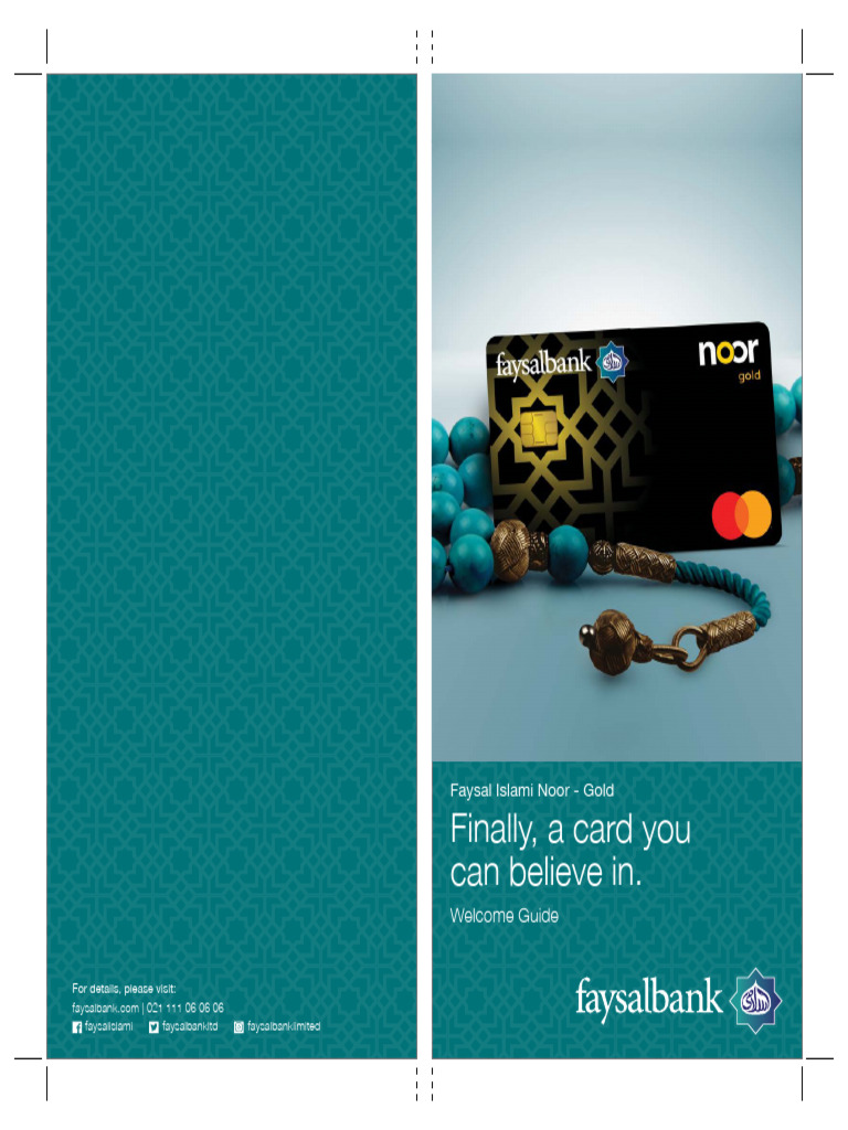 Faysal Islami Noor Gold Card Guide | PDF | Personal Identification ...
