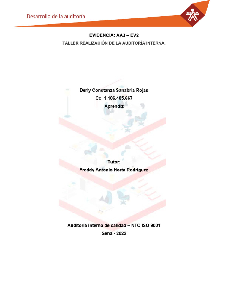 Taller de Realizacion AA3 - Ev2 - Derly-Sanabria | PDF | Auditoría | Contralor
