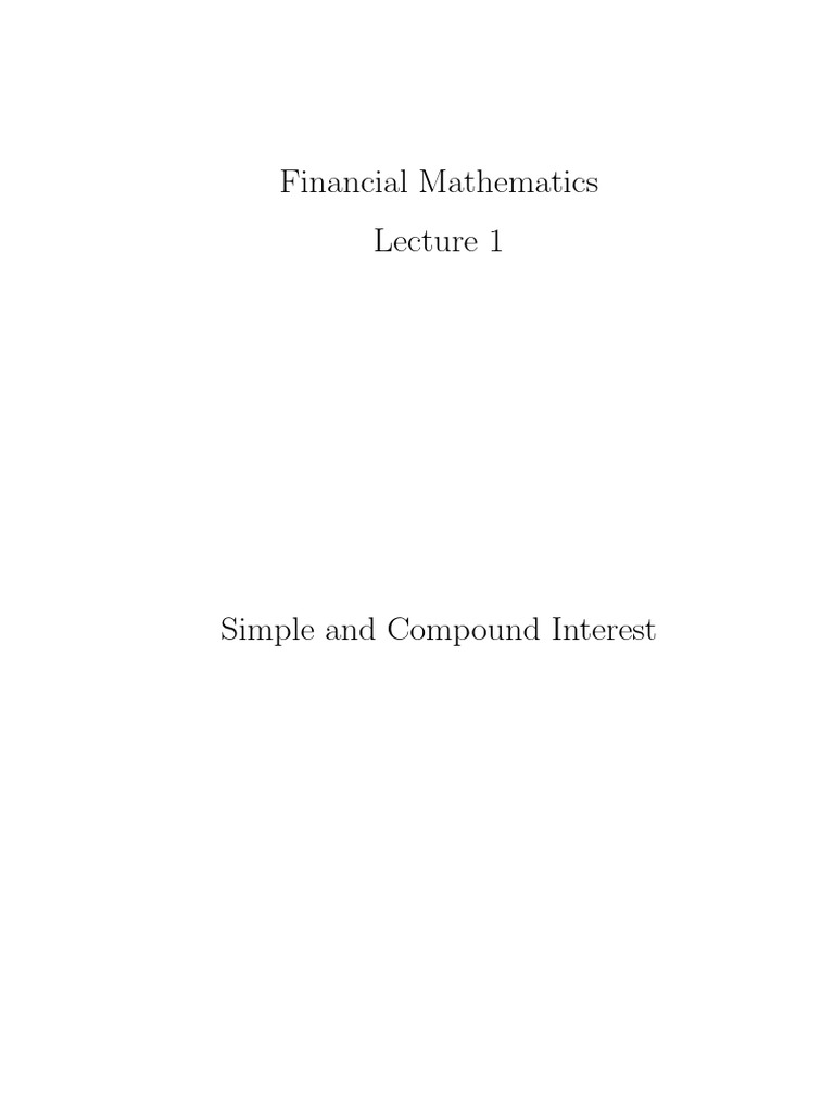 Financial+Maths | PDF | Interest | Compound Interest
