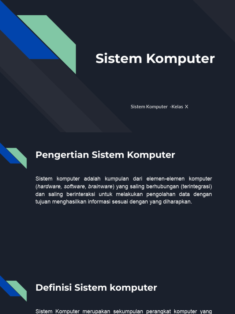 Definisi dan Fungsi Sistem Komputer | PDF
