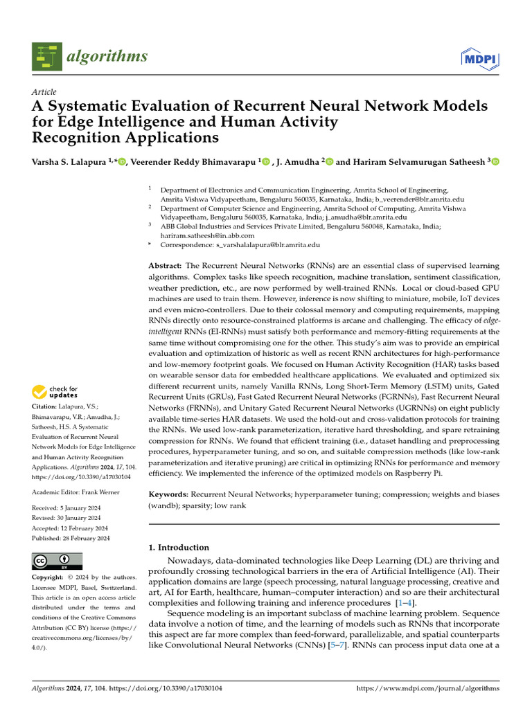 Algorithms 17 00104 | PDF | Artificial Neural Network | Computing