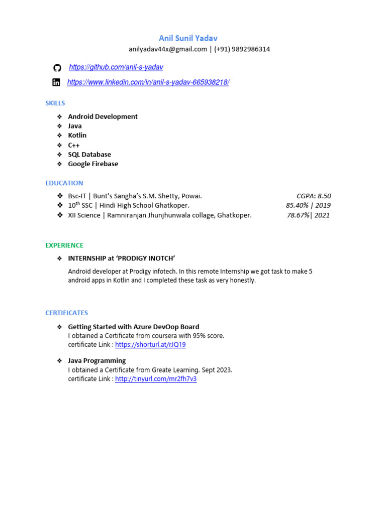 Android Developer Portfolio | PDF | Application Software | Software Engineering