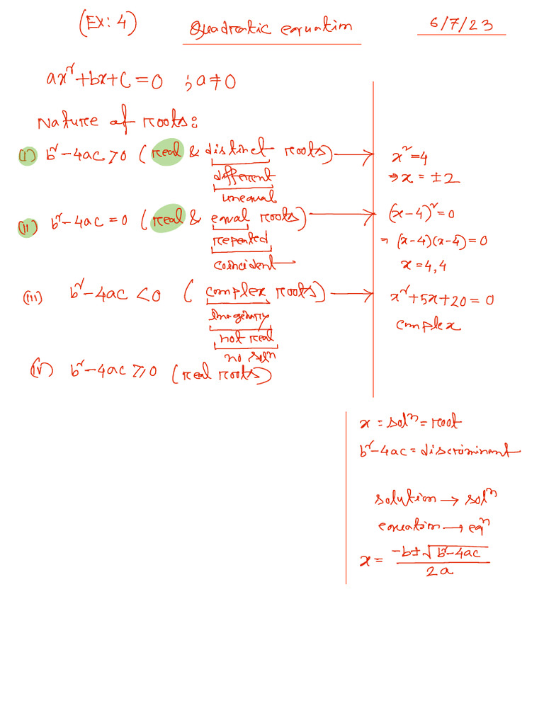 Quadratic Equations 1 (1) | PDF