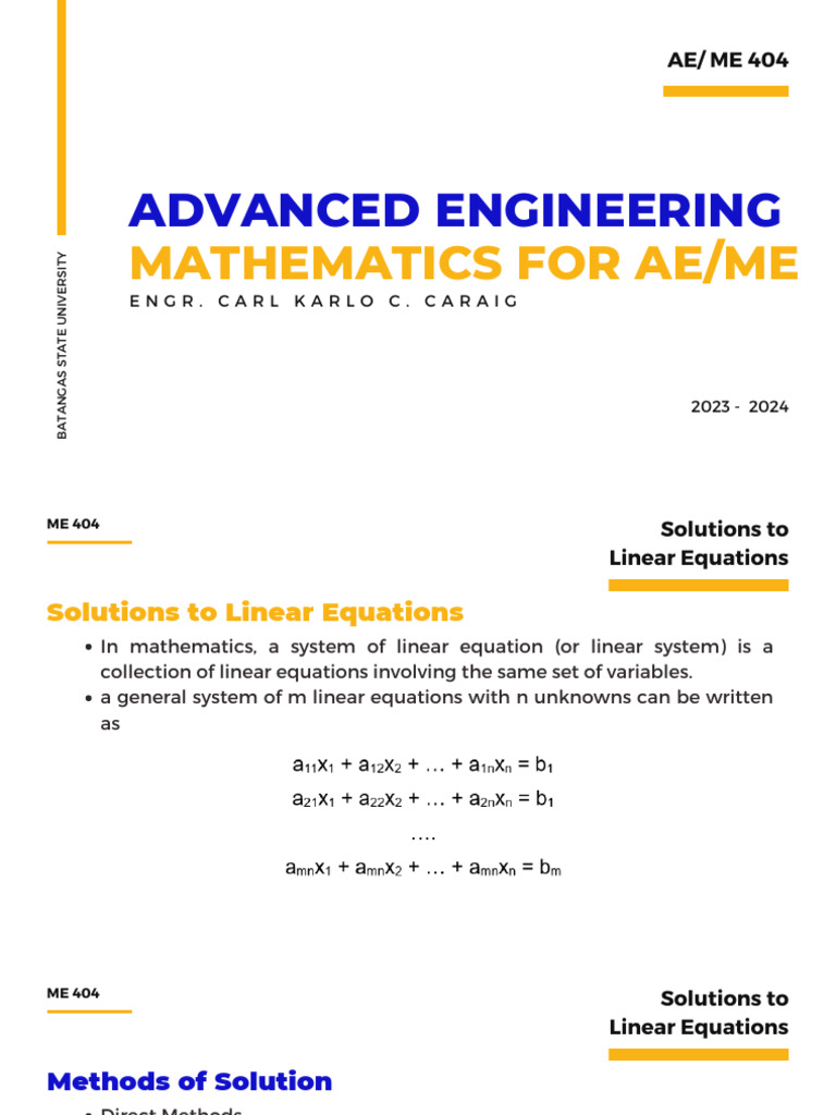 Midterm Lecture Part 2 | PDF | System Of Linear Equations | Mathematics Of Computing