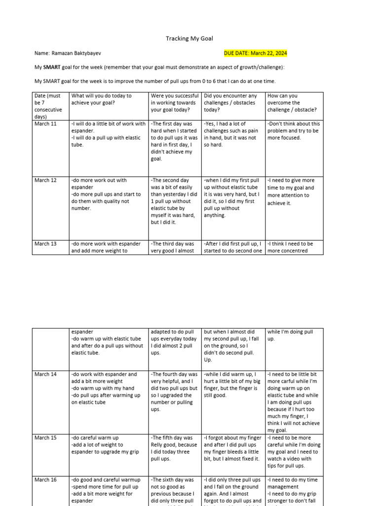 2024.03.07.GLC2O.goal Reflection Assignment | PDF