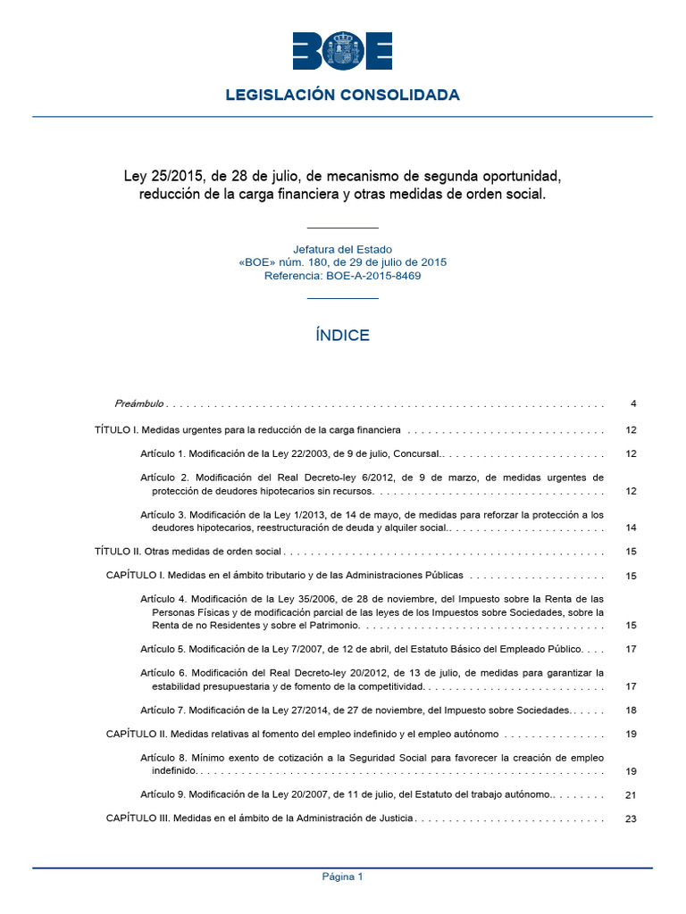 BOE A 2015 8469 Consolidado | PDF | Derecho laboral | Desempleo
