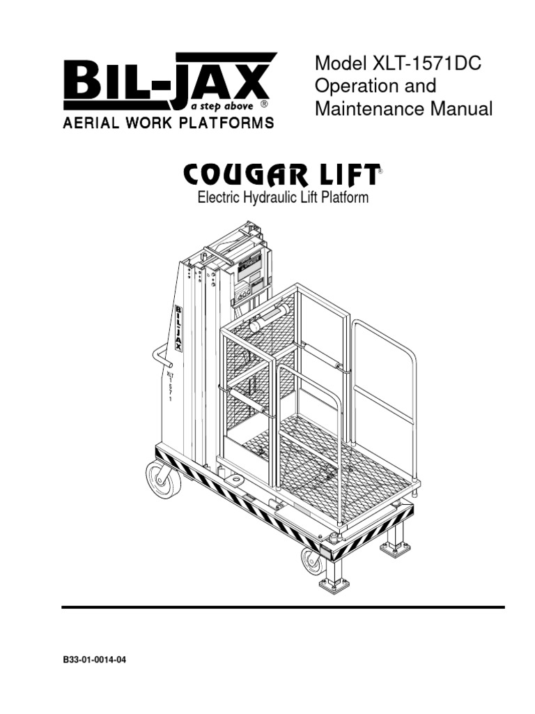 Model XLT-1571DC Operation and Maintenance Manual: Electric Hydraulic ...