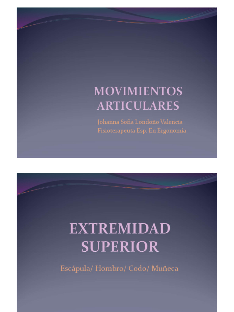Movimientos Articulares (Monitos) | PDF