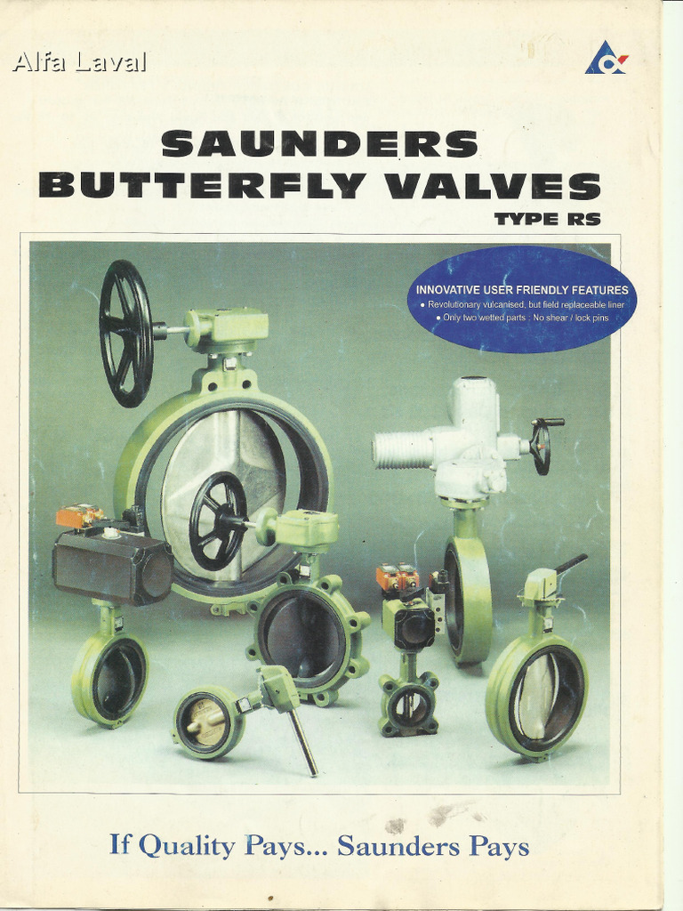 Válvulas Mariposa - Saunders | PDF