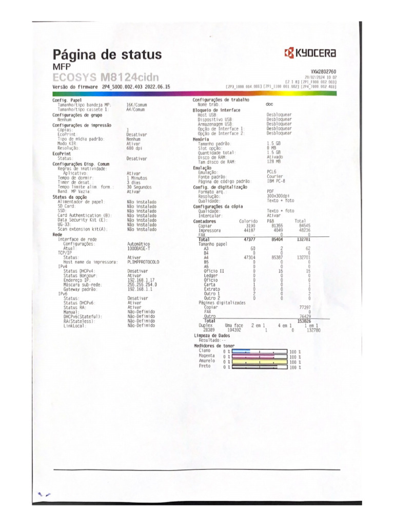 Página de Status | PDF