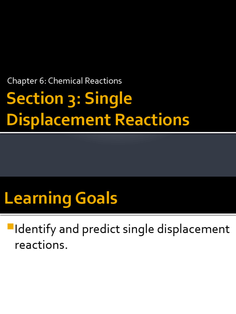 Single Displacement Reactions | PDF