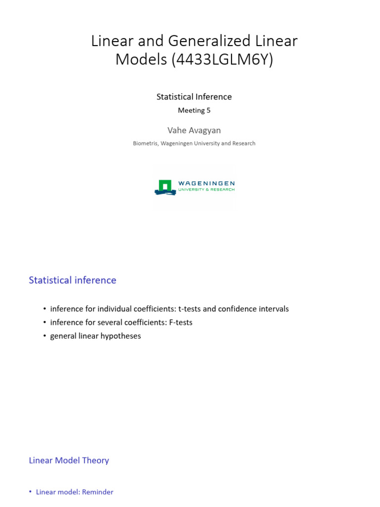 Lesson 2 Statistical Inference | Download Free PDF | Errors And Residuals | Statistics