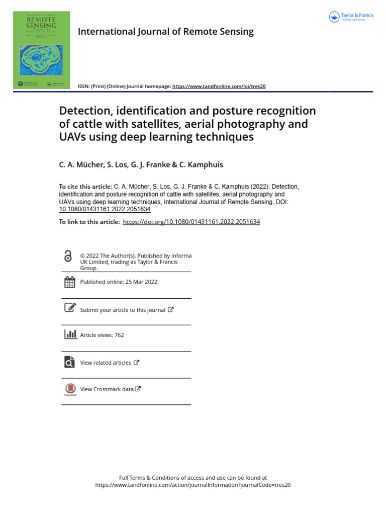 Detection Identification and Posture Recognition - Wageningen University and Research 568583 ...