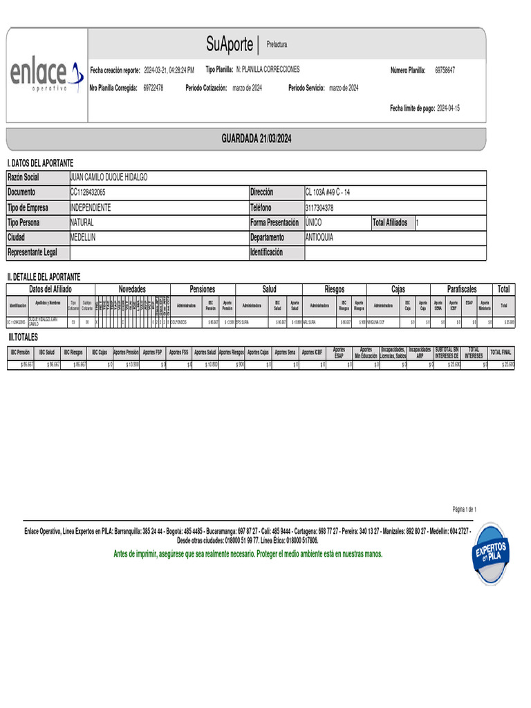 Prefactura 69758647 | PDF