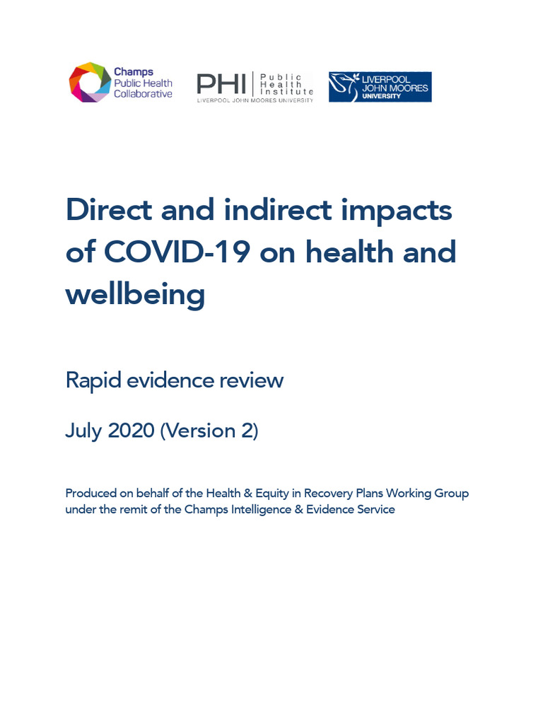 2020 07 Direct and Indirect Impacts of Covid19 On Health and Wellbeing ...