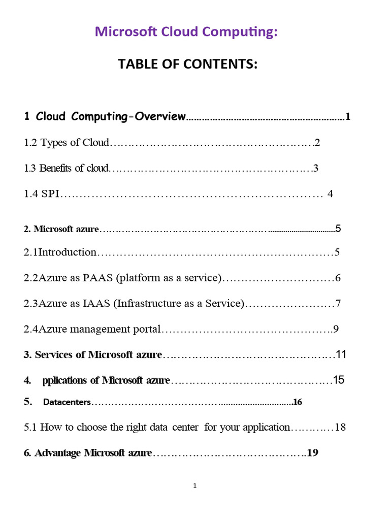 Microsoft Cloud Computing | PDF | Cloud Computing | Microsoft Azure