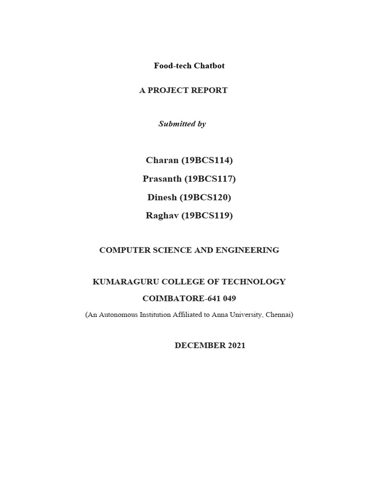 Food-Tech Chatbot | PDF | Pizza | Computing