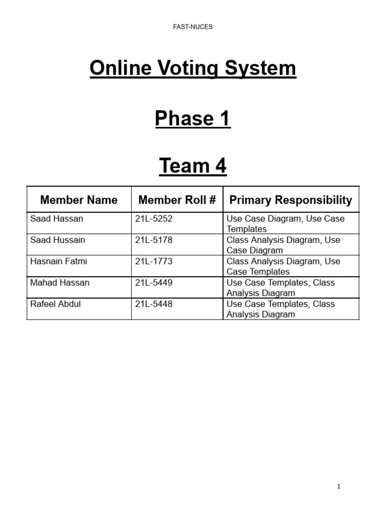 Online Voting System - Phase 1 | PDF | Login | Electronic Voting