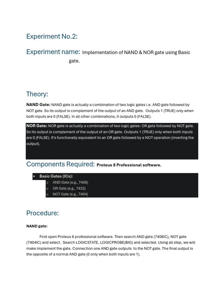 Experiment No 2 | PDF