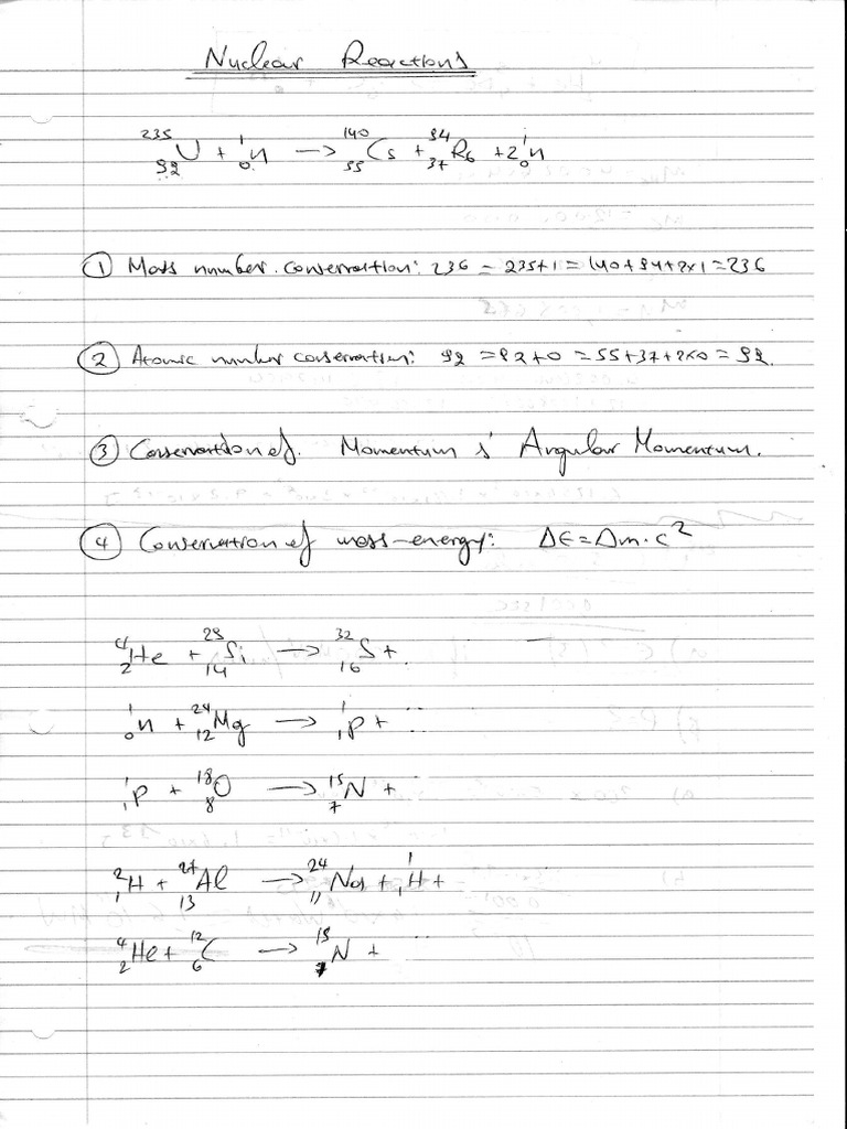 Nuclear Reactions | PDF