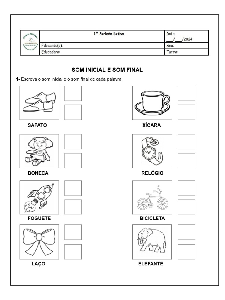 Som Inicial e Som Final | PDF