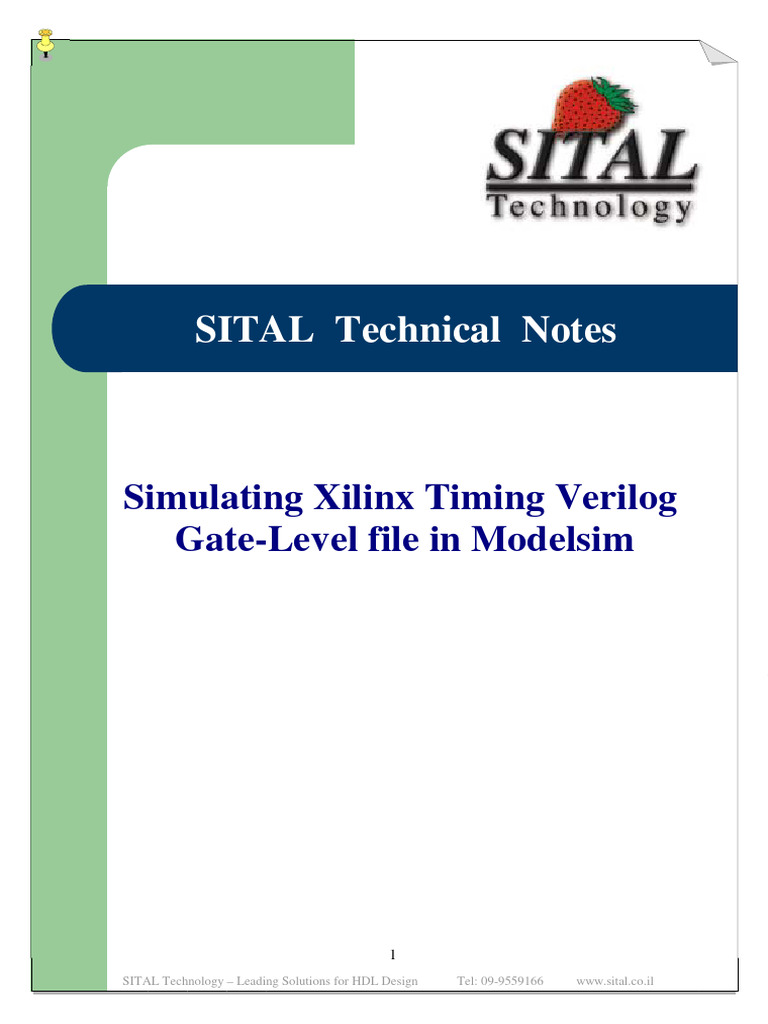 Simulating Xilinx Timing Verilog Gate-Level File in Modelsim | PDF