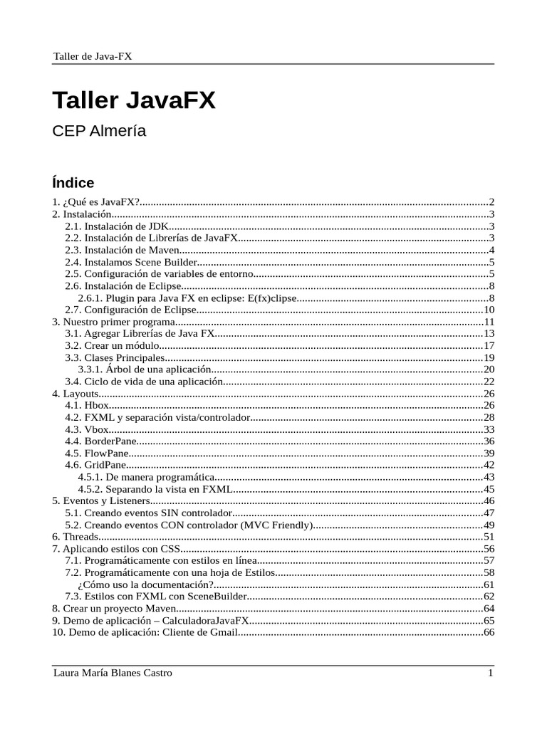 Manual Básico JavaFx | PDF | Java (lenguaje de programación) | Modelo – Vista – Controlador