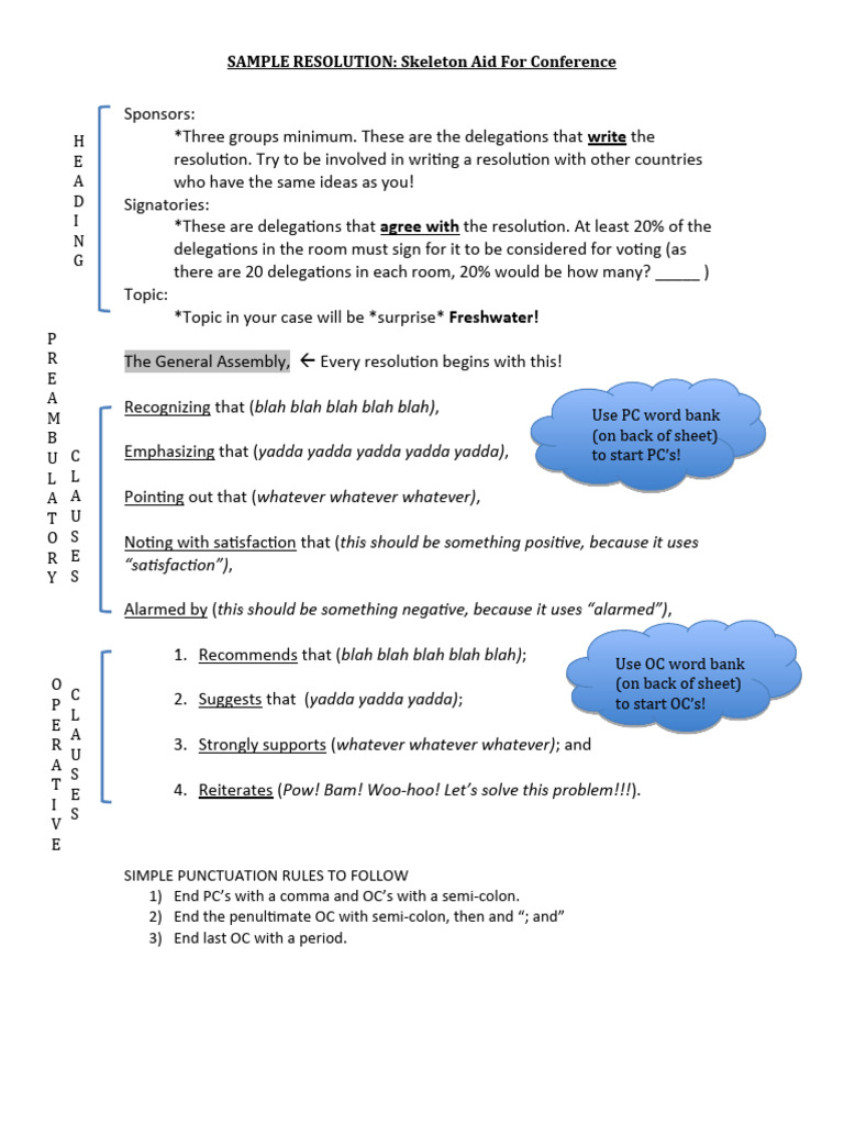 Skeleton Resolution Template for Conferences | PDF