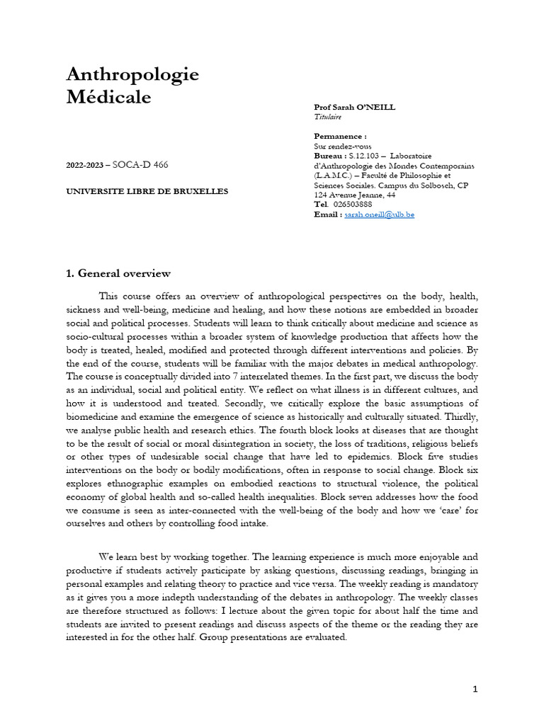 Memento Medical Anthropology 2024 - Final | PDF | Medical Anthropology ...