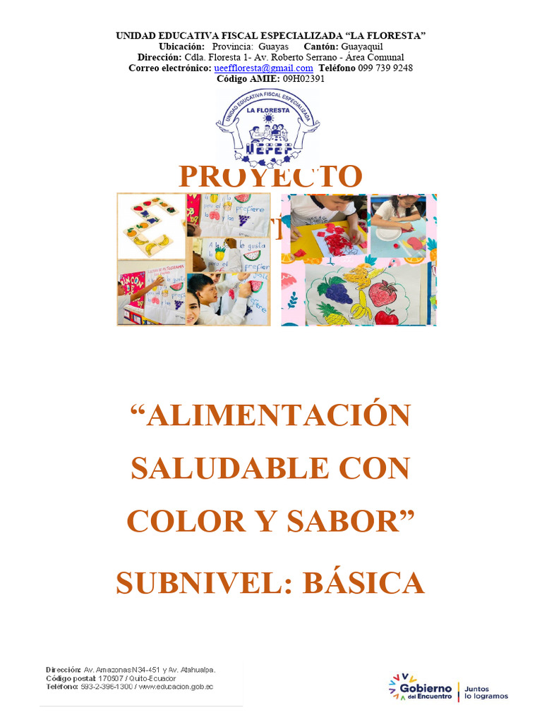 PROYECTO DE ALIMENTACIÓN SALUDABLE FINAL | PDF | Alimentos | Vegetales