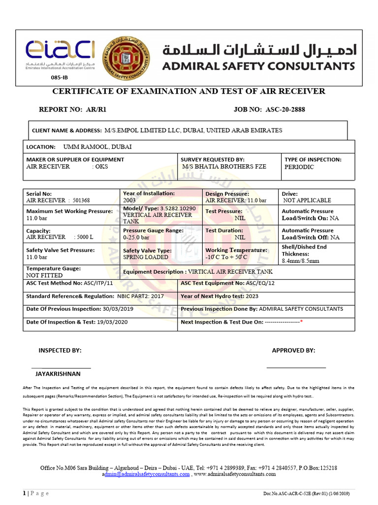 Asc-20-2888-C4 - (Vertical Tank) | PDF