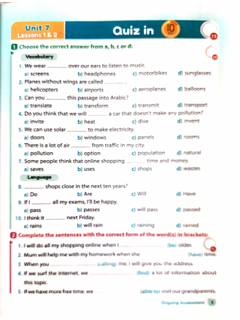 O L Review Units 7-8-9 Prep 253gNU | PDF