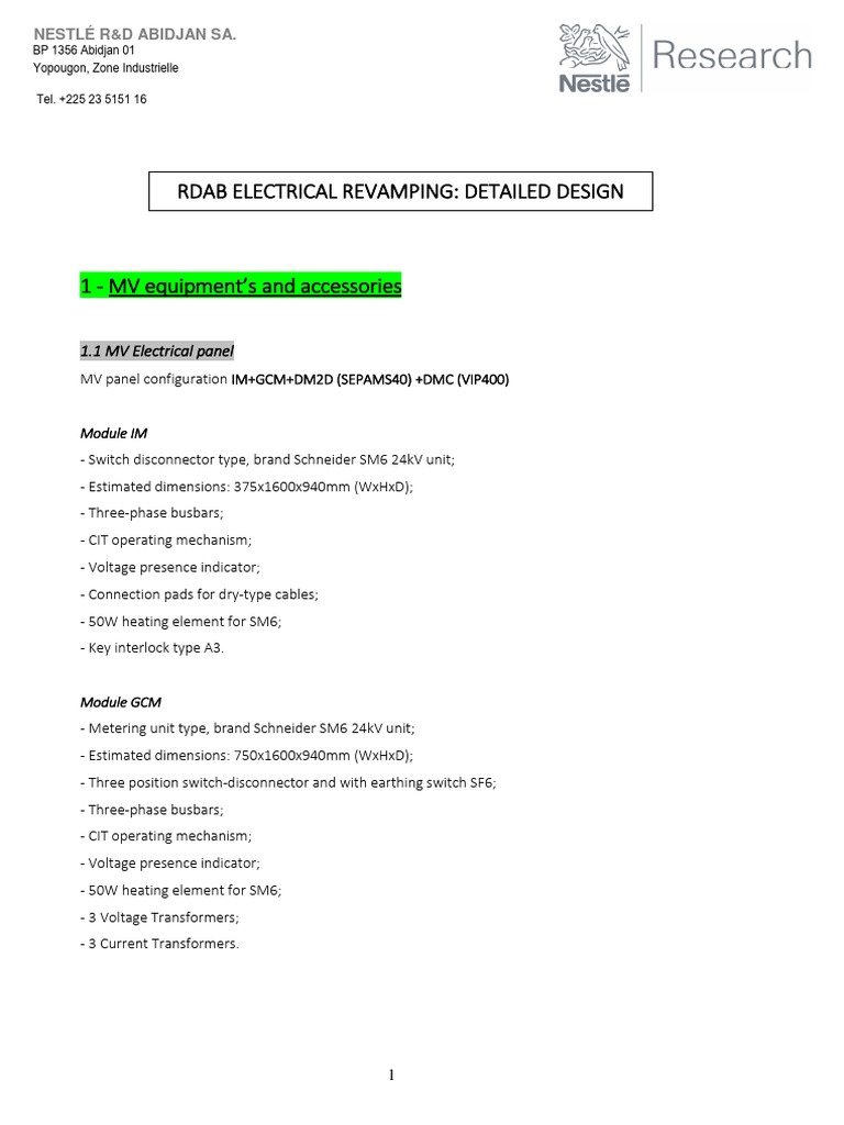 Electrical Revamp Cahier de Charge EN | PDF | Insulator (Electricity ... Electrical Revamp Cahier de Charge EN | PDF | Insulator (Electricity ...