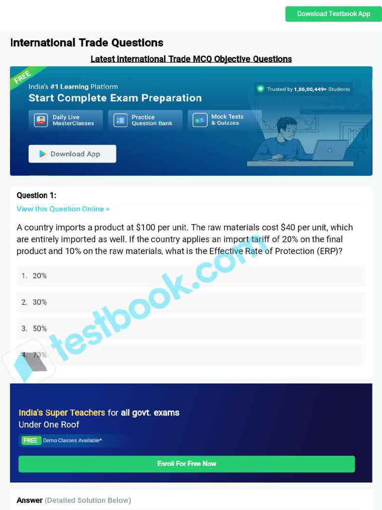 mcq-on-international-trade--626f79bff8420ab9211c48a3 | PDF