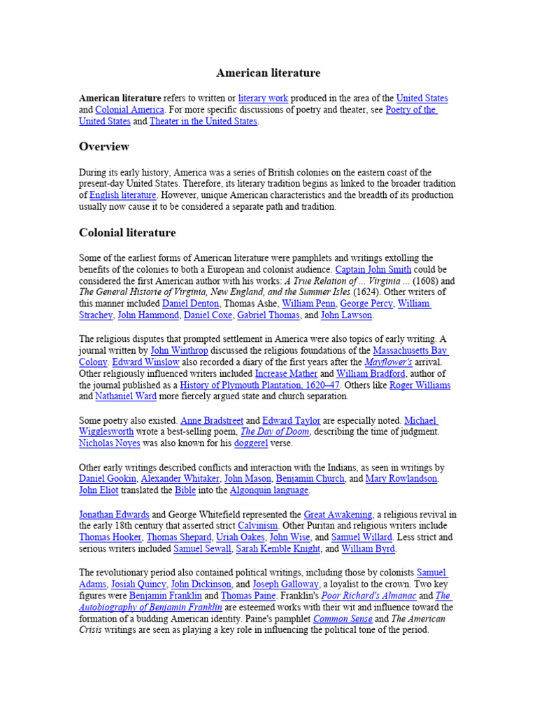 American Literature | PDF