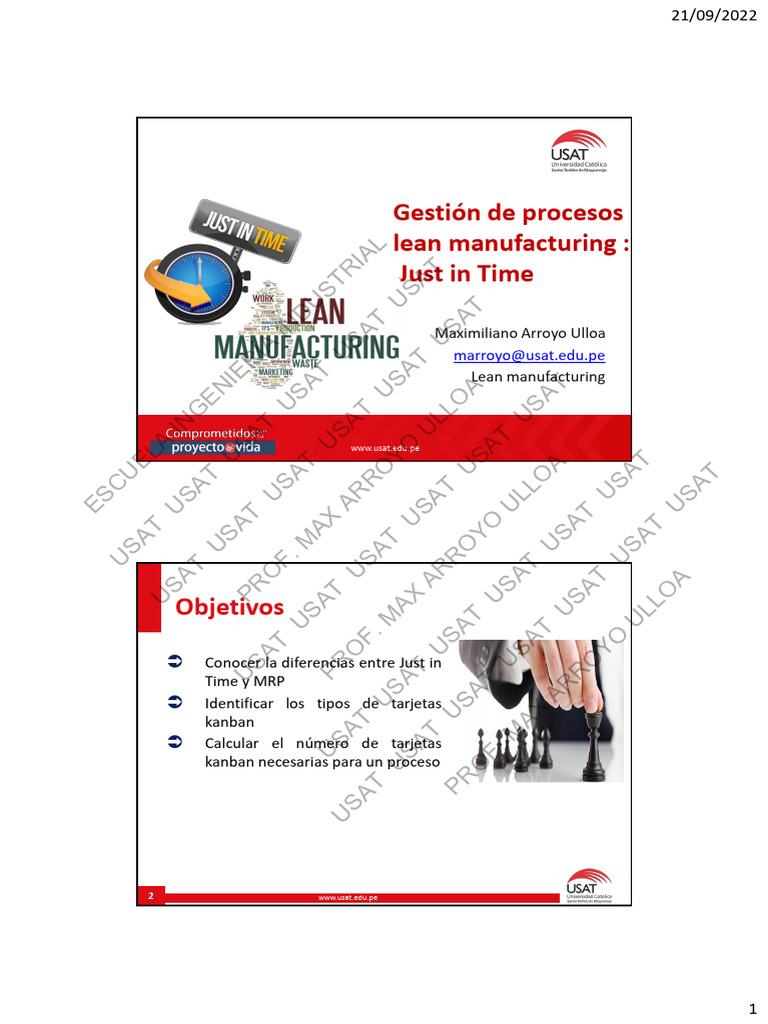 SESION 10 - JIT Kanban | PDF | Lean Manufacturing | Economias