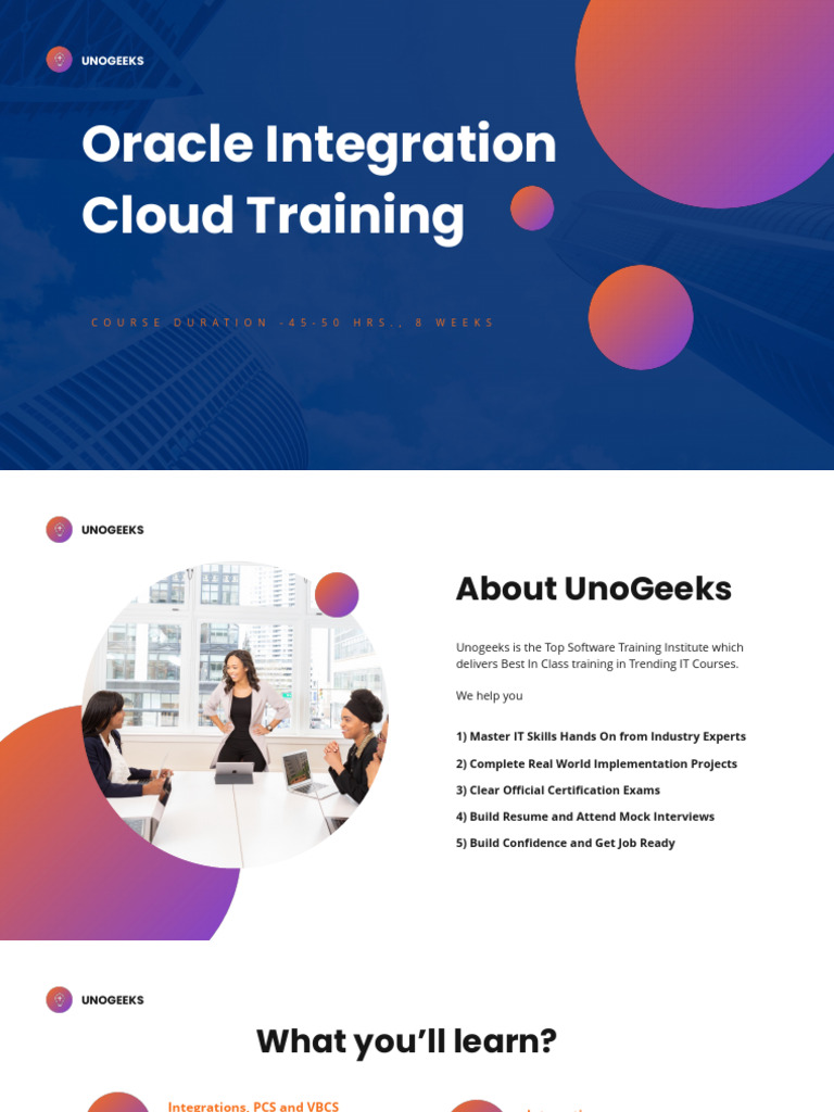 1.unogeeks Oracle Integration Cloud OIC Course Details | PDF | Cloud Computing | Oracle Corporation