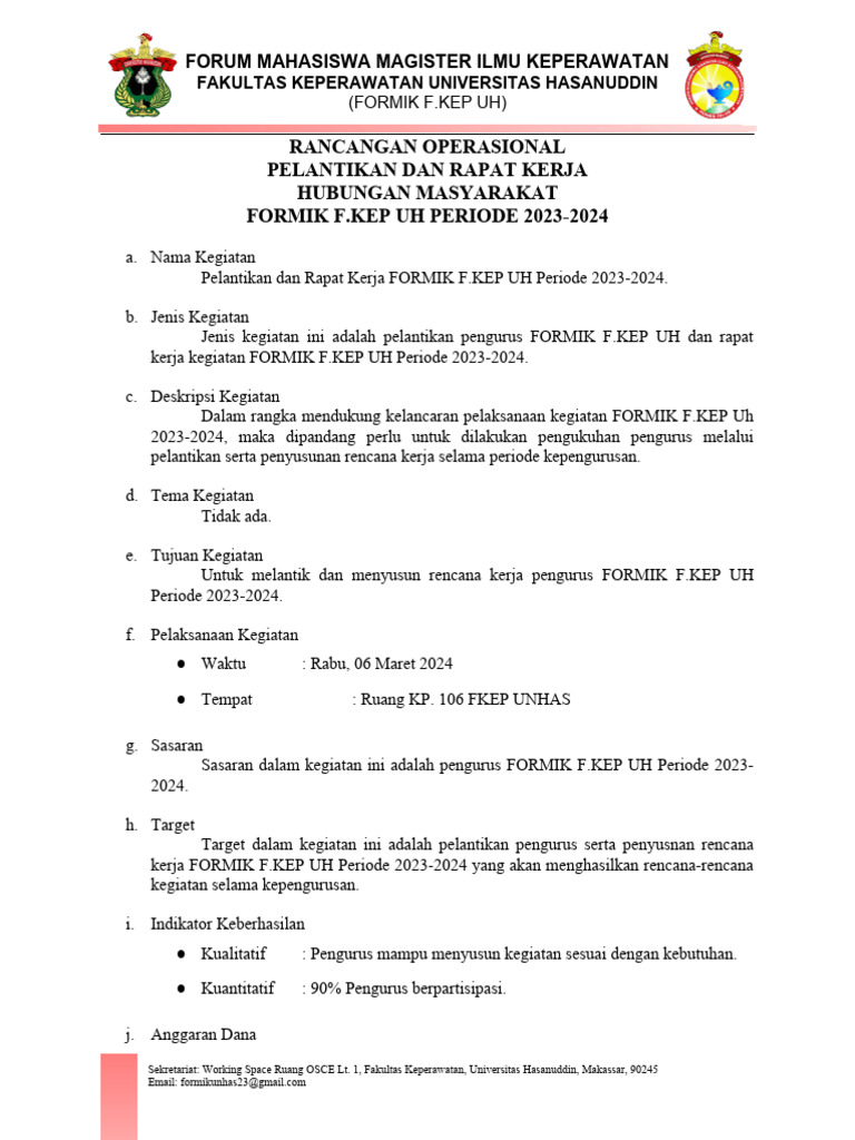 Contoh ROP Kegiatan - Formik | PDF Contoh ROP Kegiatan - Formik | PDF