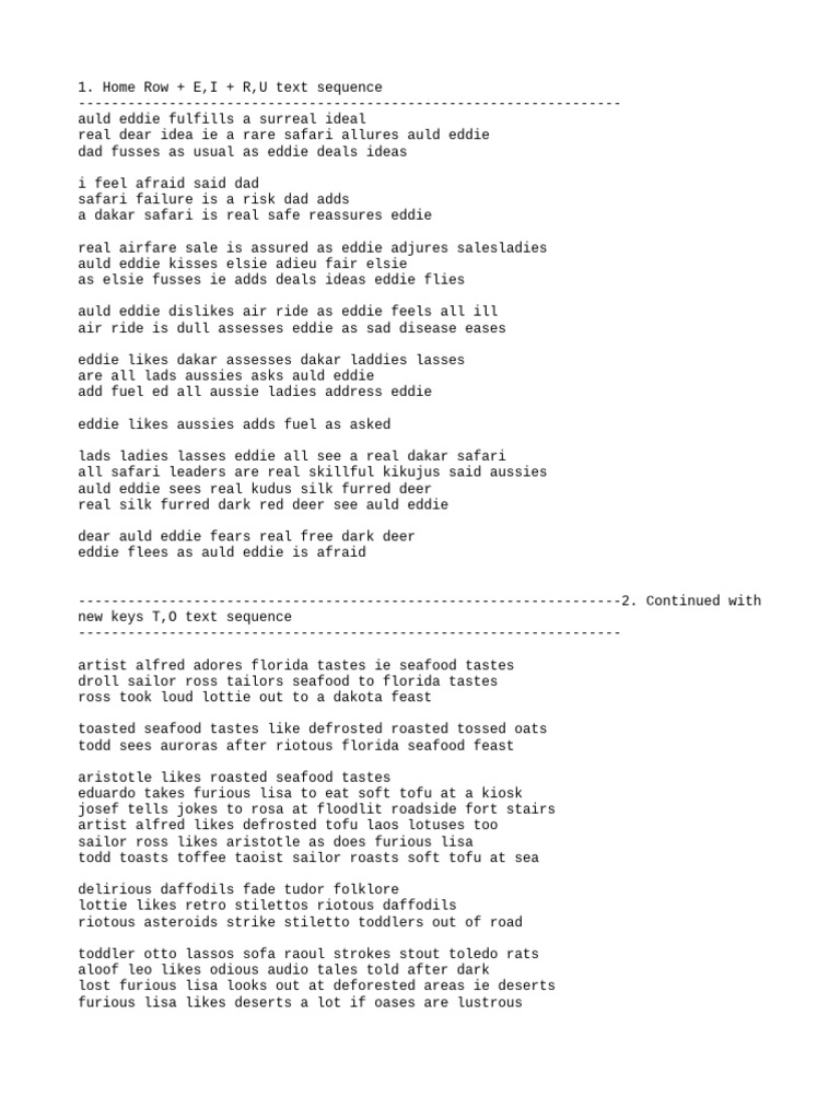 Typing Master text practice | PDF