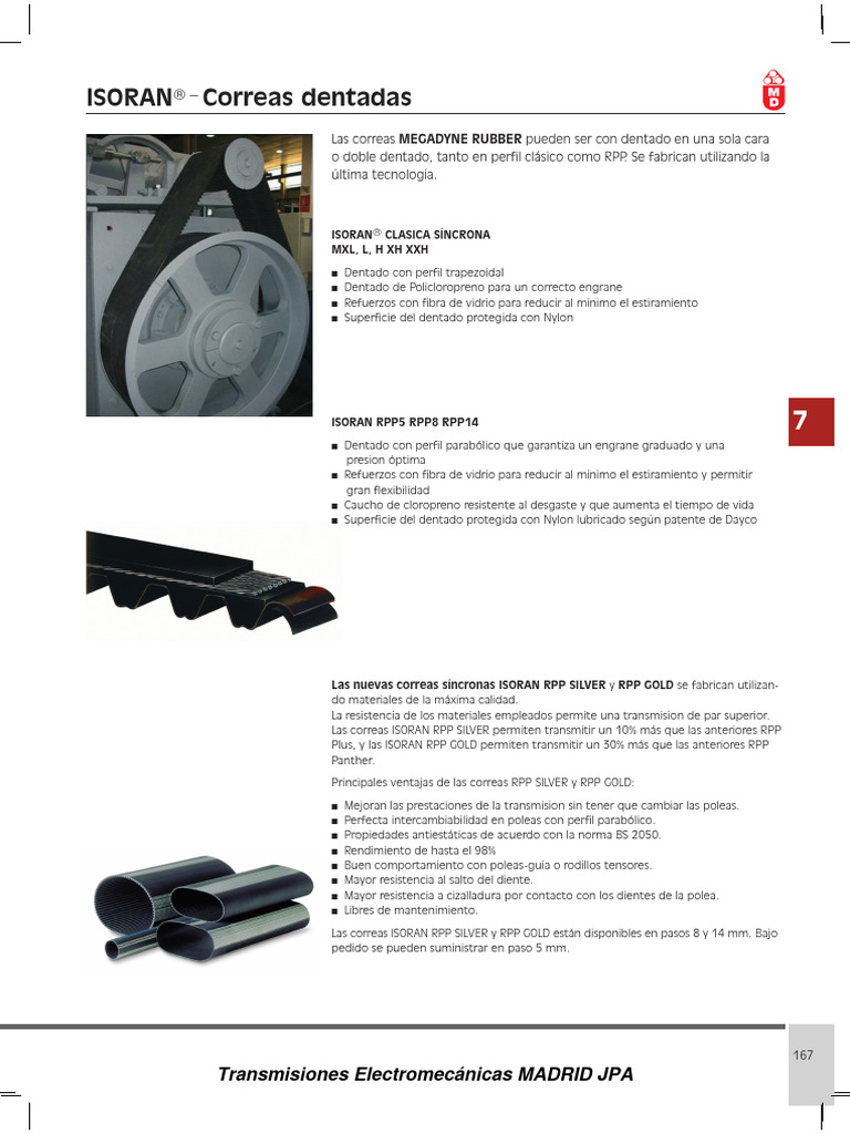 Correos Síncronas ISORAN RPP | PDF | Engranaje | Bienes manufacturados