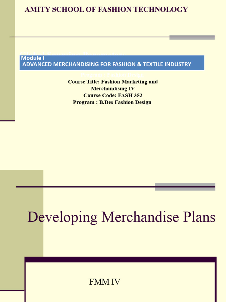 Advanced Fashion Merchandising Strategies | PDF | Retail | Merchandising