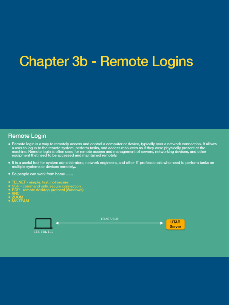 Chapter_3b_-_Remote_Login_v2024_v1 | PDF