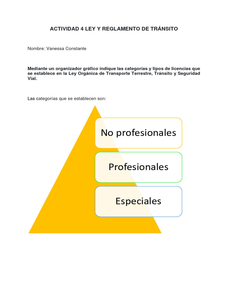 Actividad 4 Ley y Reglamento de Tránsito | PDF | Negocios