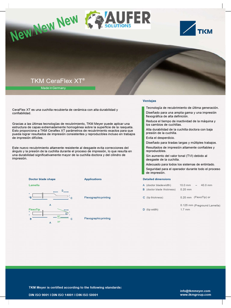 TKM Ceraflex XT - Es | PDF