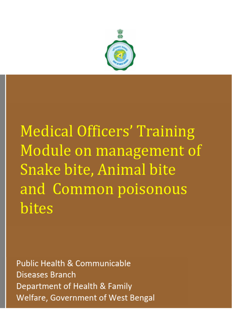 Snake Bite Management Training Module | PDF | Snake | Clinical Medicine