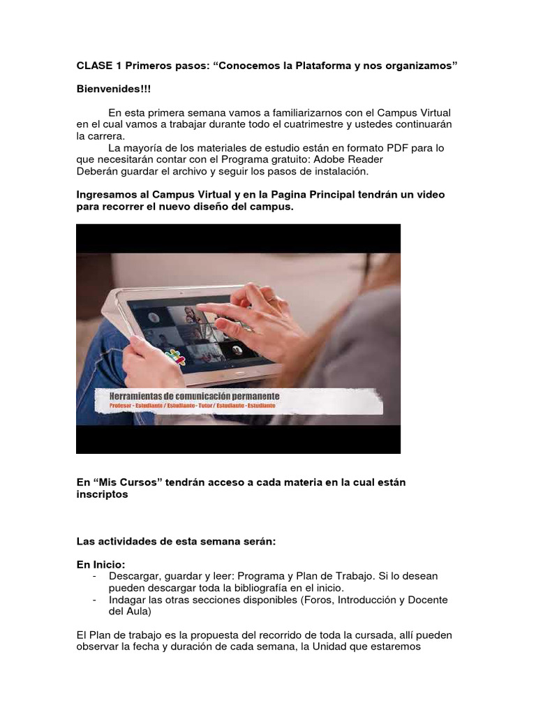 CLASE 1 Primeros Pasos | PDF