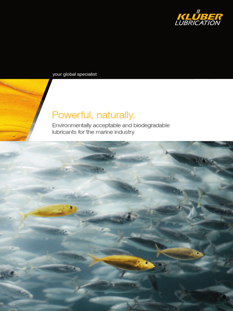 Biodegradable Marine Specialty Lubricants | PDF | Lubricant | Bearing ...
