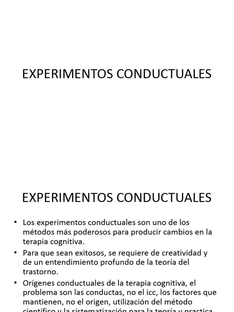 Experimentos Conductuales | Descargar gratis PDF | Experimentar | Teoría