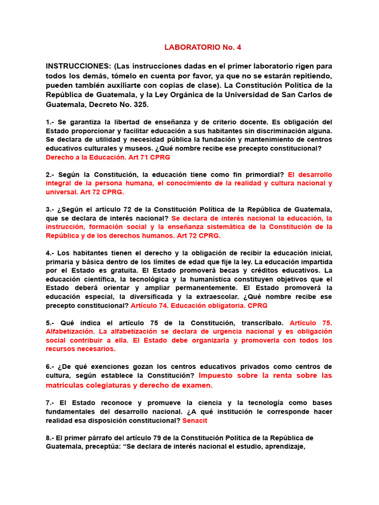 Laboratorio 4. Lic. Cesar Solares | PDF | Gobierno