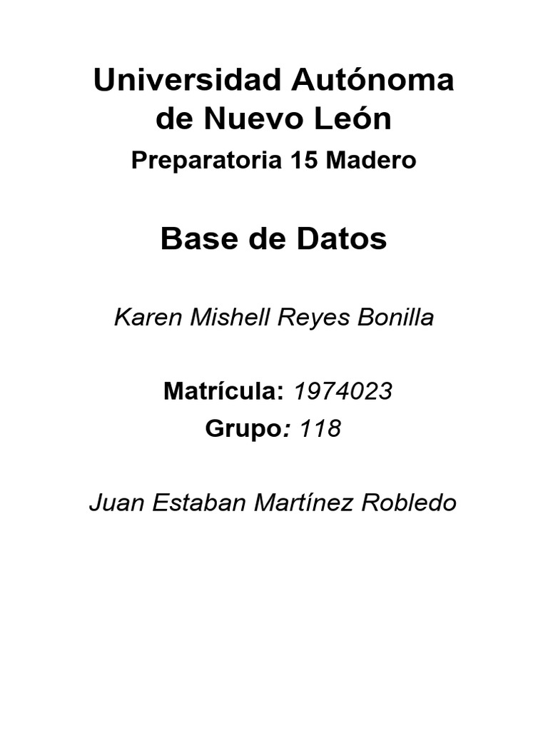 Base de Datos Glosario | PDF | Bases de datos | Modelo relacional
